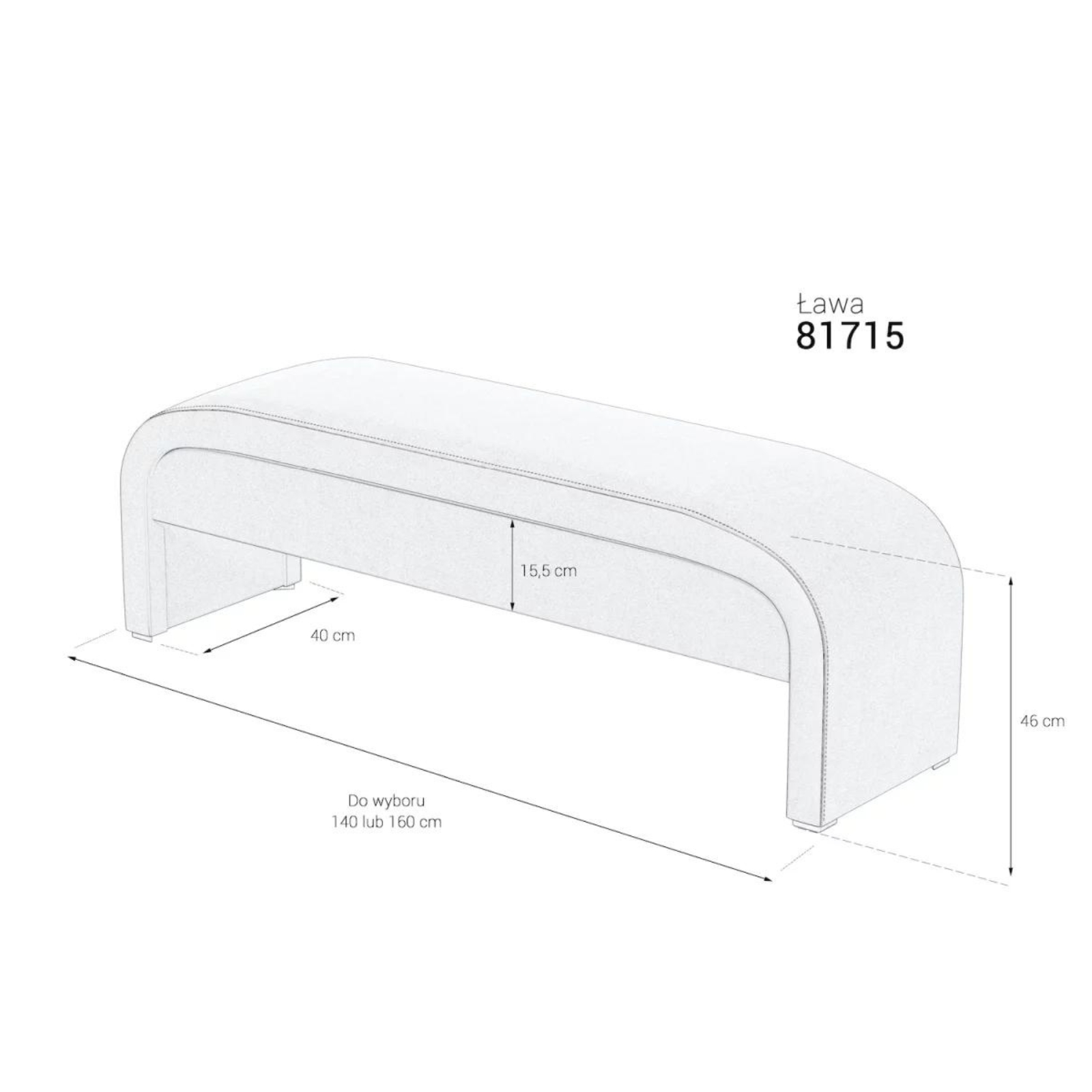 Ława tapicerowana 81715 M&K foam Koło|Expertsnu.pl
